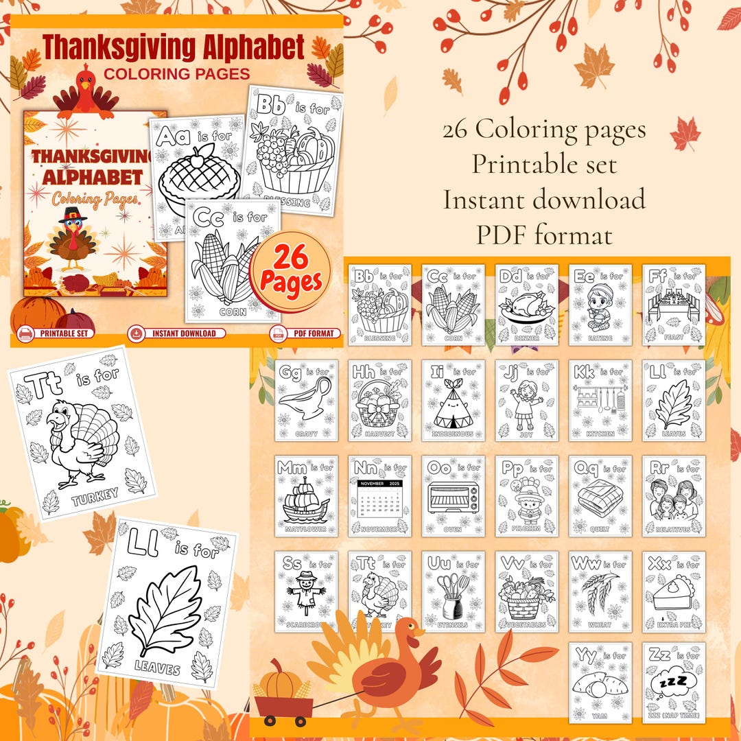 Thanksgiving Printable Bundle for Kids & Families | Fall Activities ...
