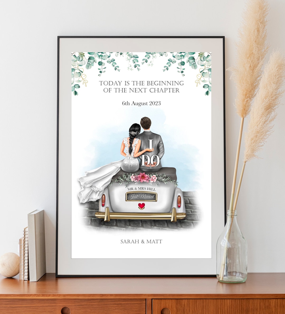 Personalised Wedding Print, Wedding Print, Couple Gift, Bride and Groom ...