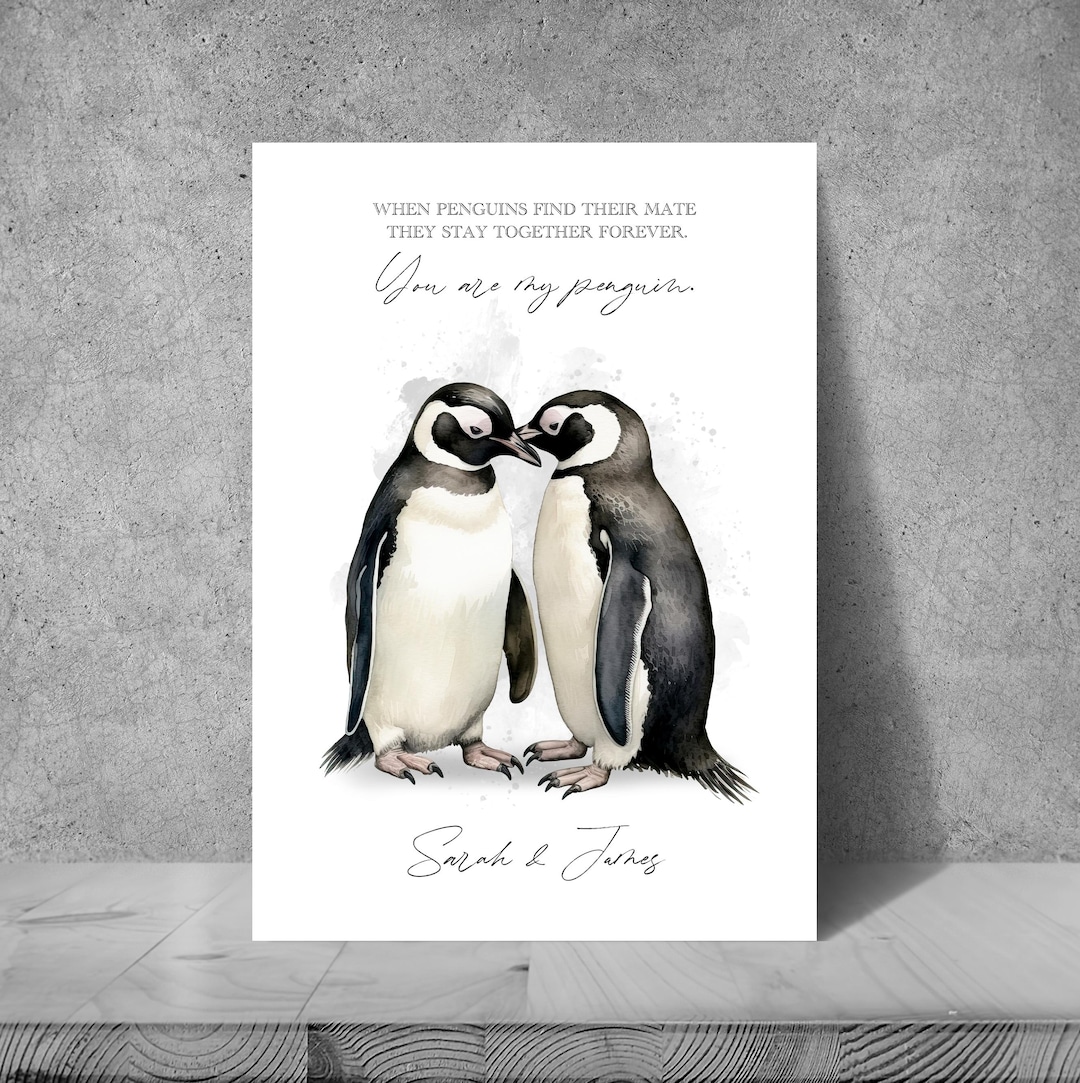 Penguin Love Drawing