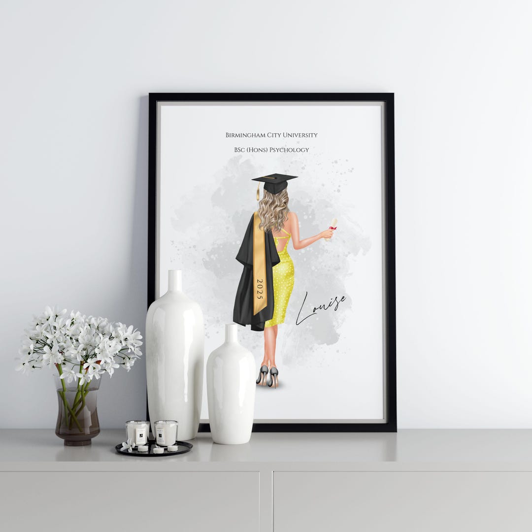 Personalised Graduation Print Female | University Degree Gift ...