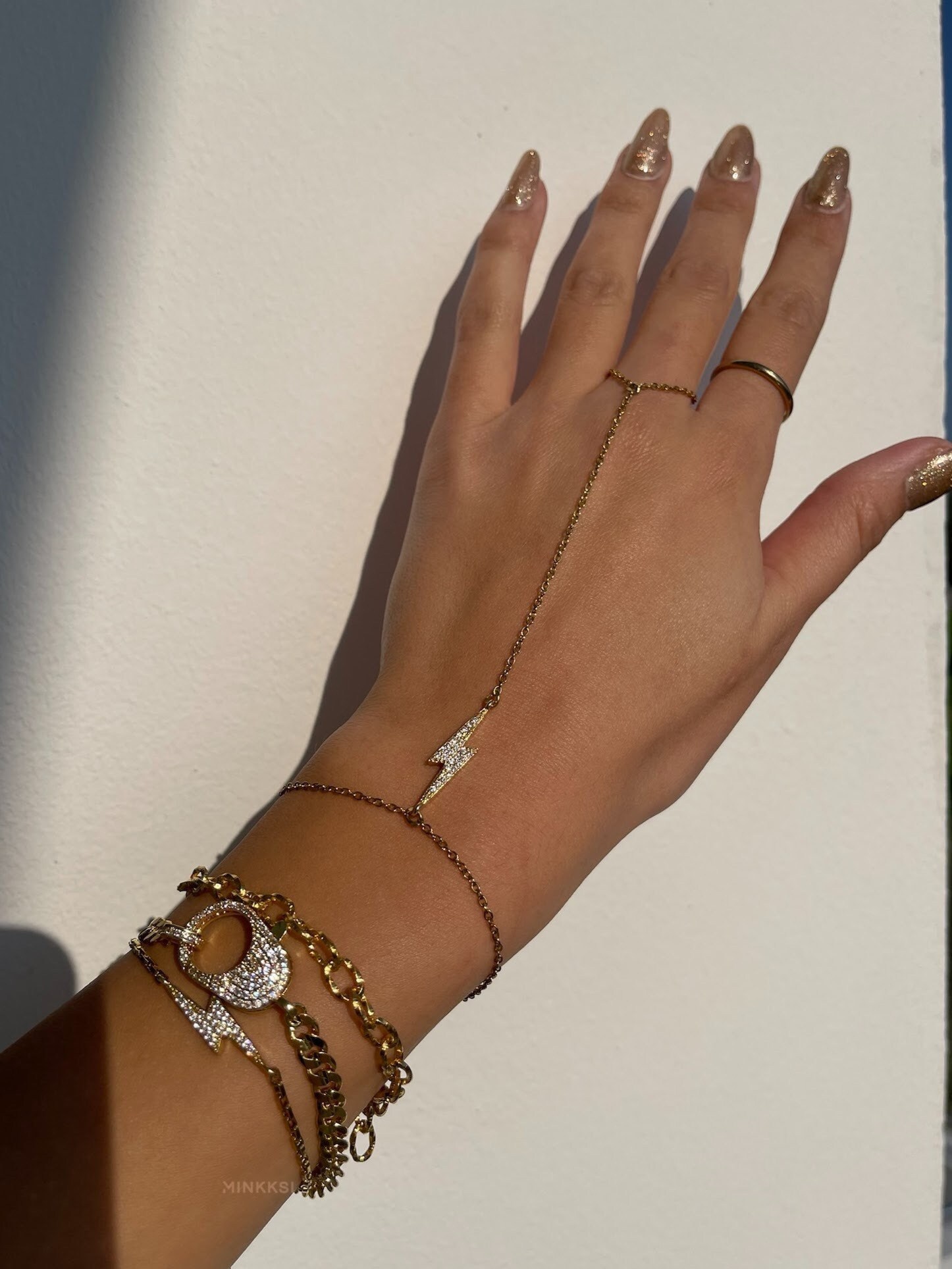 Gold Hand Chain Dainty Non-tarnish Gold Hand Chain Gold | Etsy