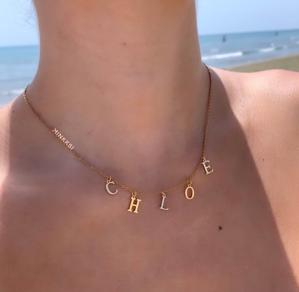 Custom 18K Gold Name Necklace 18K Gold Plated Name Necklace | Etsy