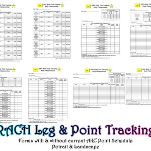 AKC Rally Title Tracking & Training Log Dog Training Obedience - Etsy