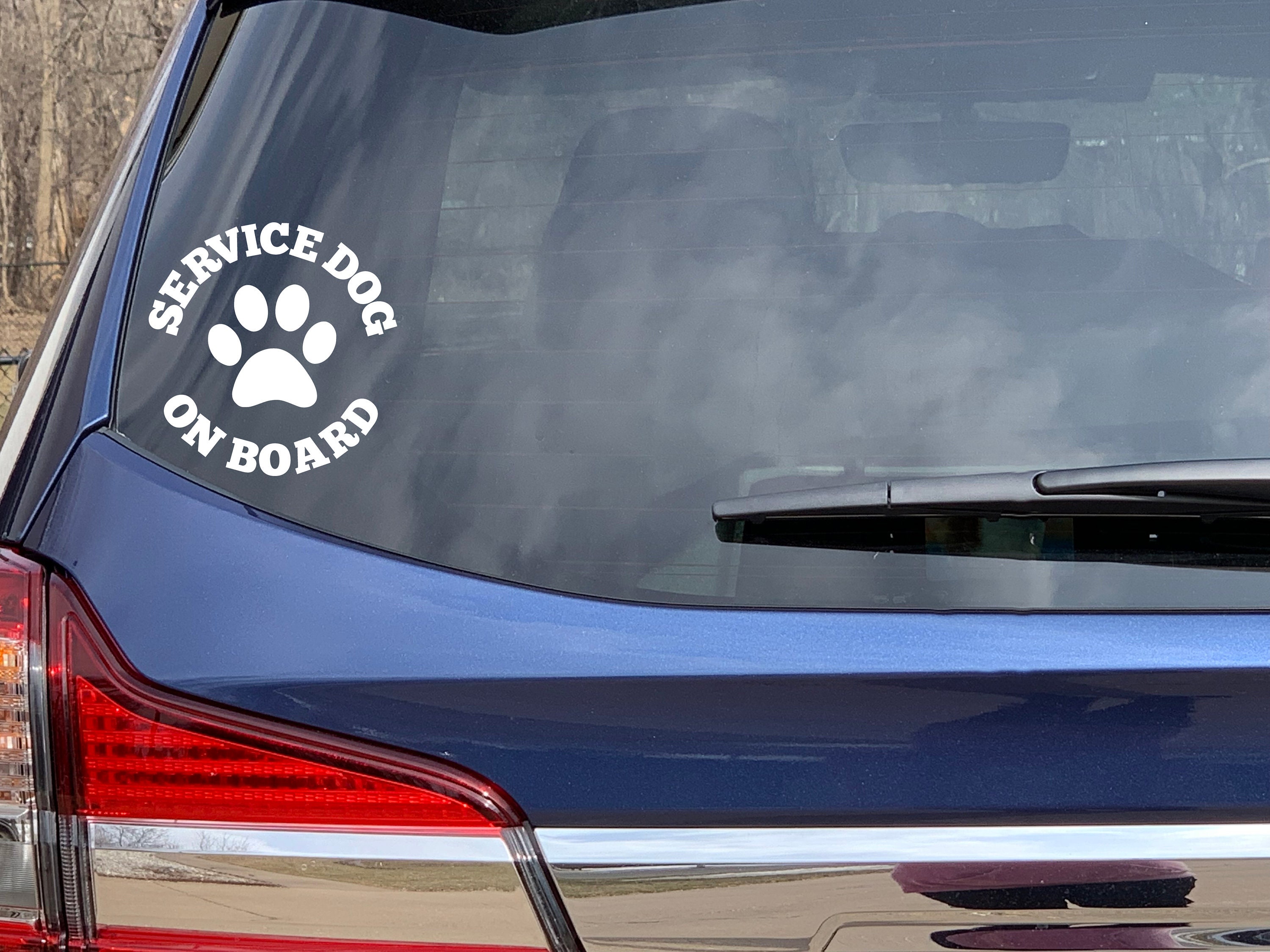 Service Dog on Board Decal for Car Trailer Motorhome Multiple Colors ...