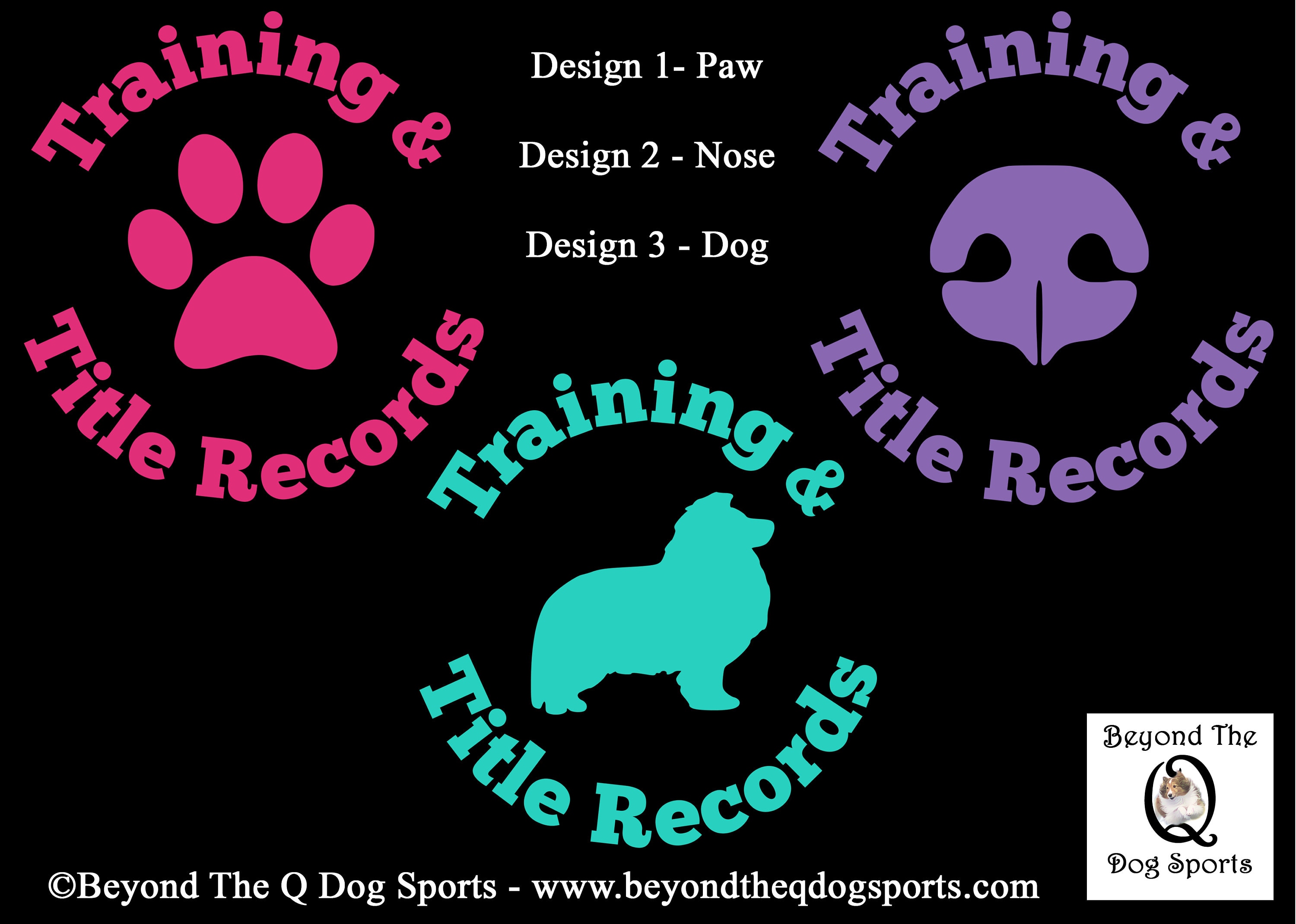 Training and Title Records Decal Multiple Designs and Colors - Agility ...