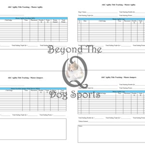 AKC Dog Agility Title Tracker Red - 29 Printable PDF Competition Forms ...