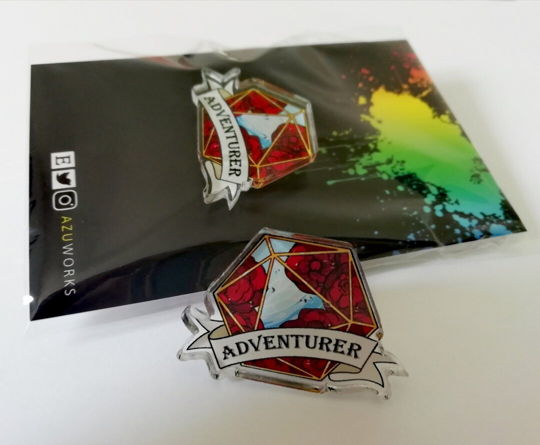 Adventurer - DND Inspired Acrylic Pin - Etsy