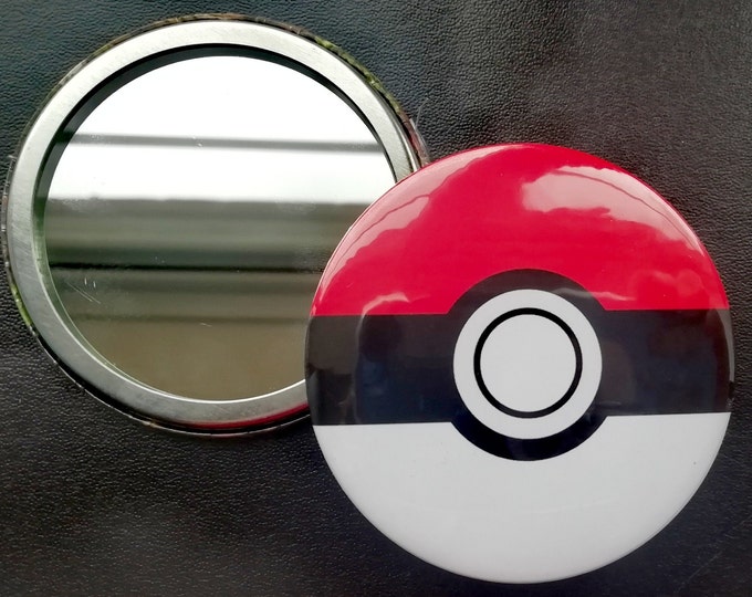 Pokeball Inspired Pocket Mirror - Etsy