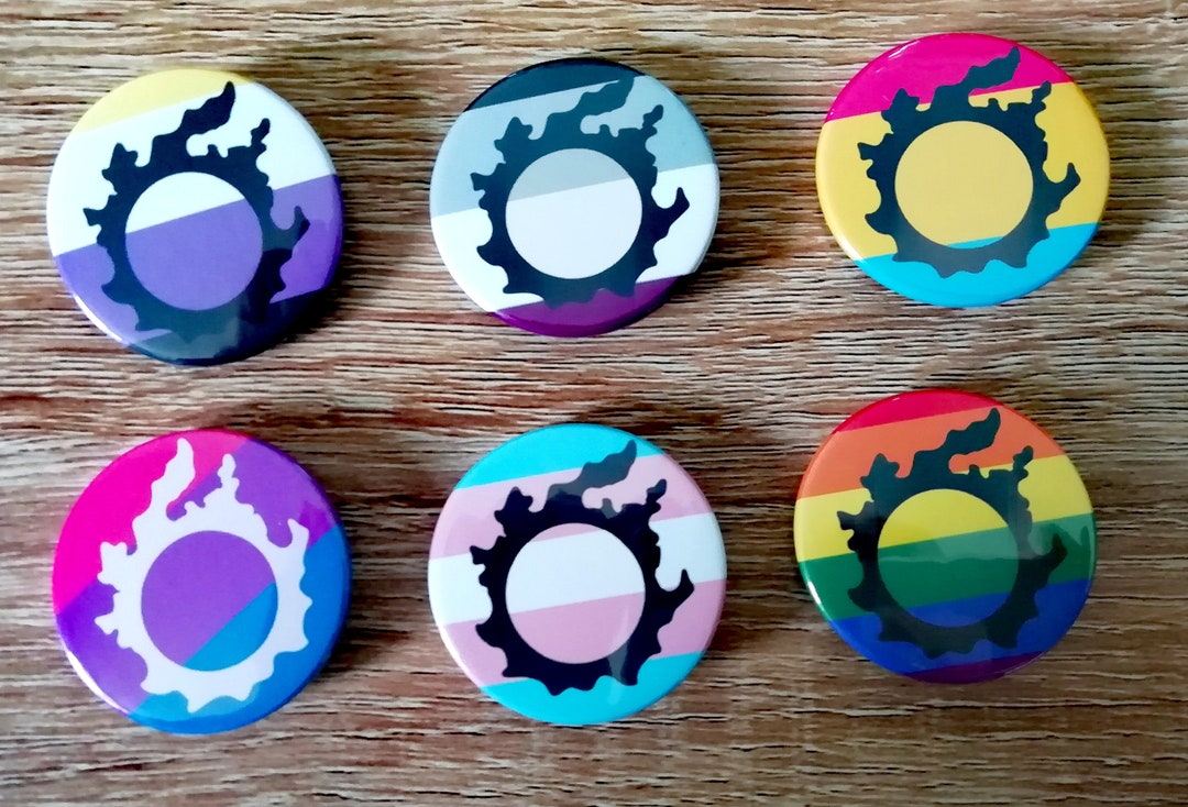 LGBTQ+ FFXIV Inspired Pride Flag 1.5inch/1.75inch Pinback Buttons/badge ...