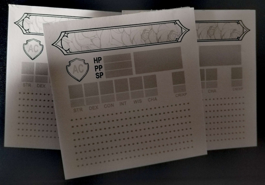 Memo Pad Stationary - DND NPC Sheet - Etsy