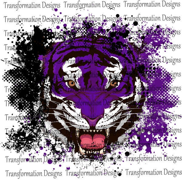Purple and Gold Tigers Png - Etsy