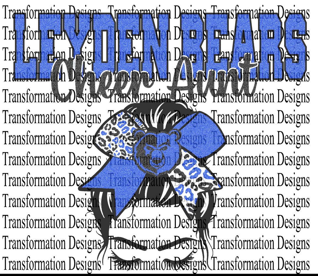 Sublimation Leyden Bears Royal Blue and Black Glitter - Etsy