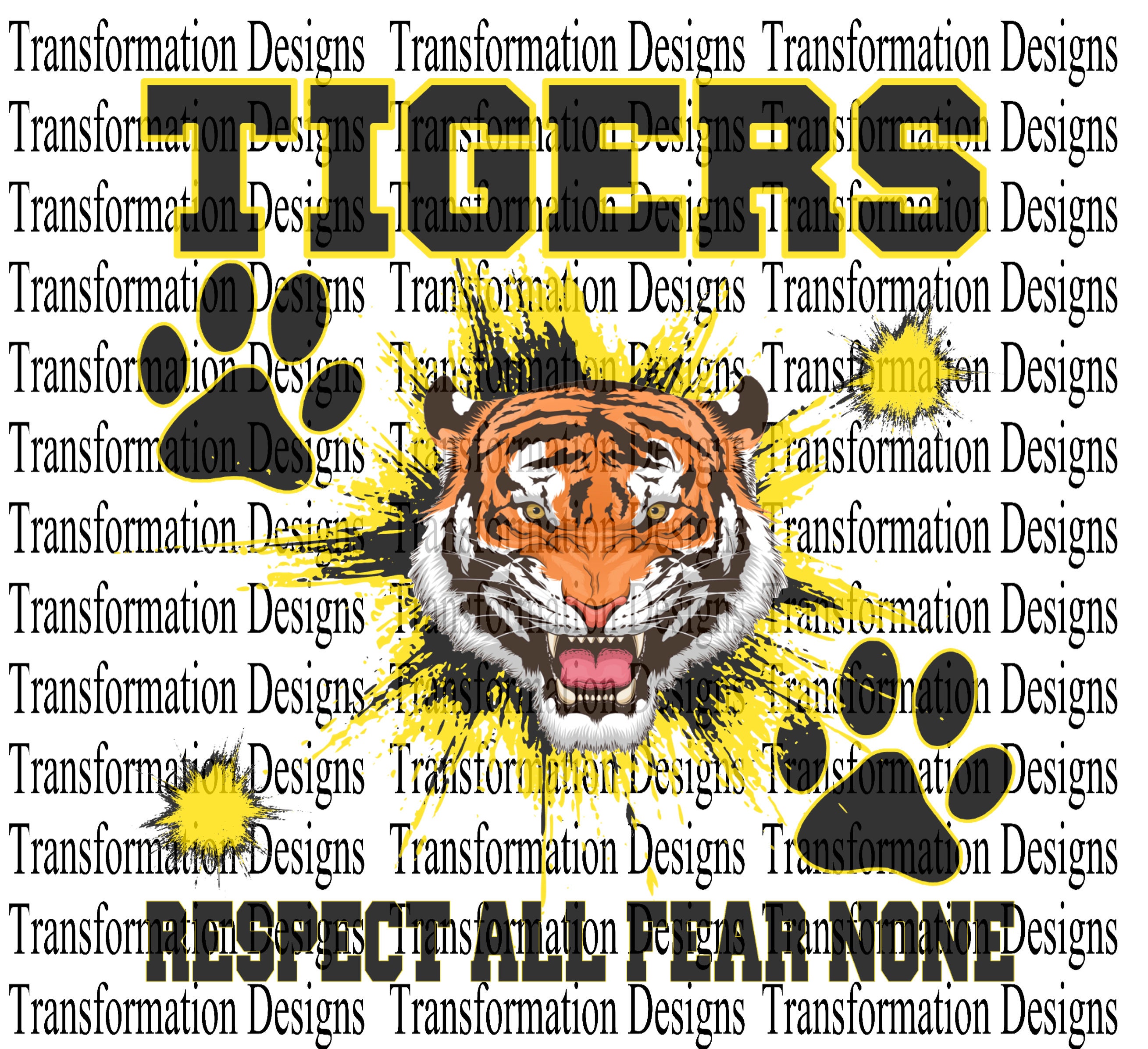 Scared Tiger Clip Art Mascot