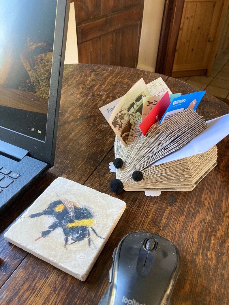 Book Hedgehog - Desk Tidy - Great Gift - Homemade - Teacher Gift - Cute ...