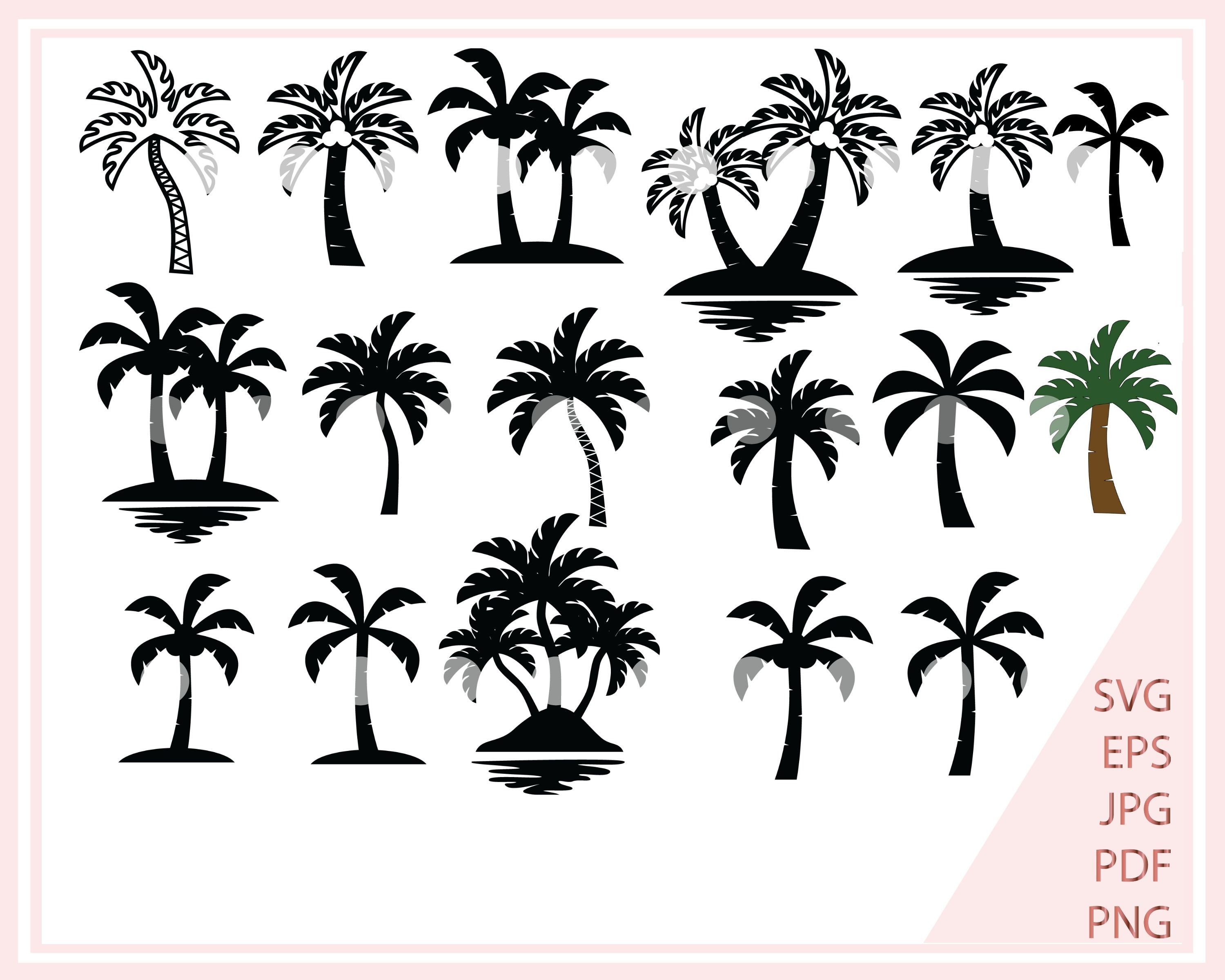 18 Palm tree svg bundle files for Cricut Palm Trees cut file | Etsy