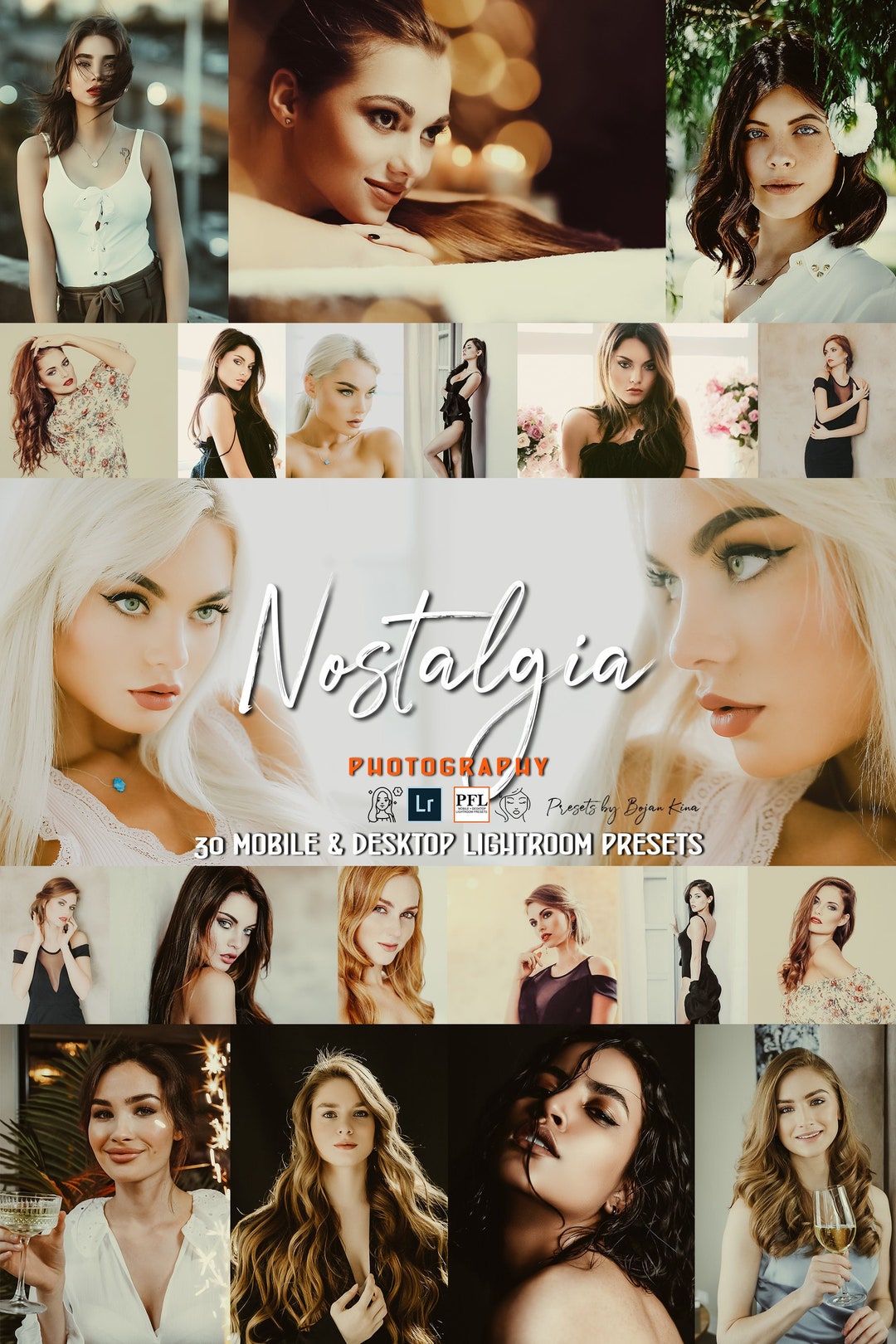 30 NOSTALGIA PORTRAIT Lightroom Presets / Film Portrait Photography ...