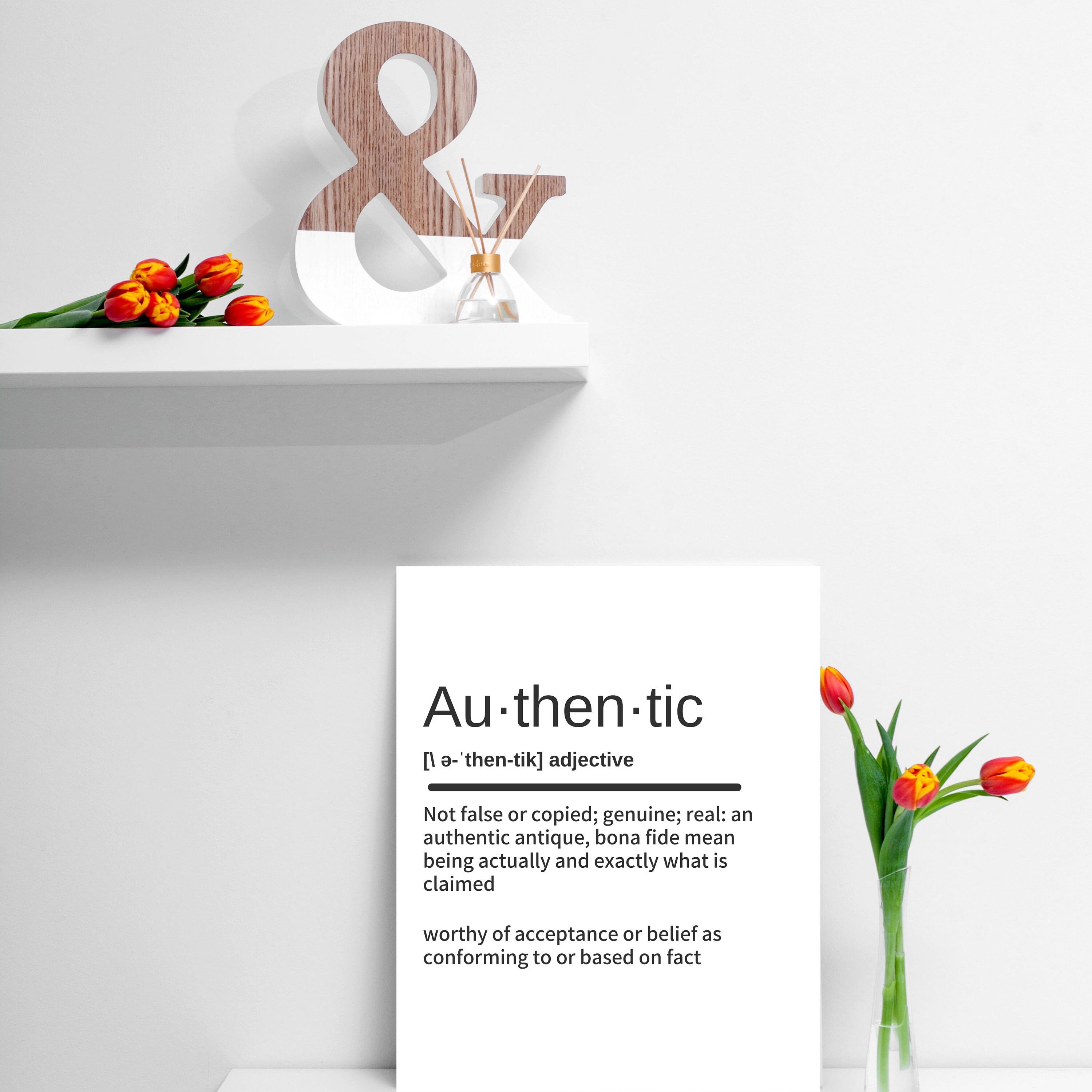 AUTHENTIC Definition Print Word Art black and White Super - Etsy