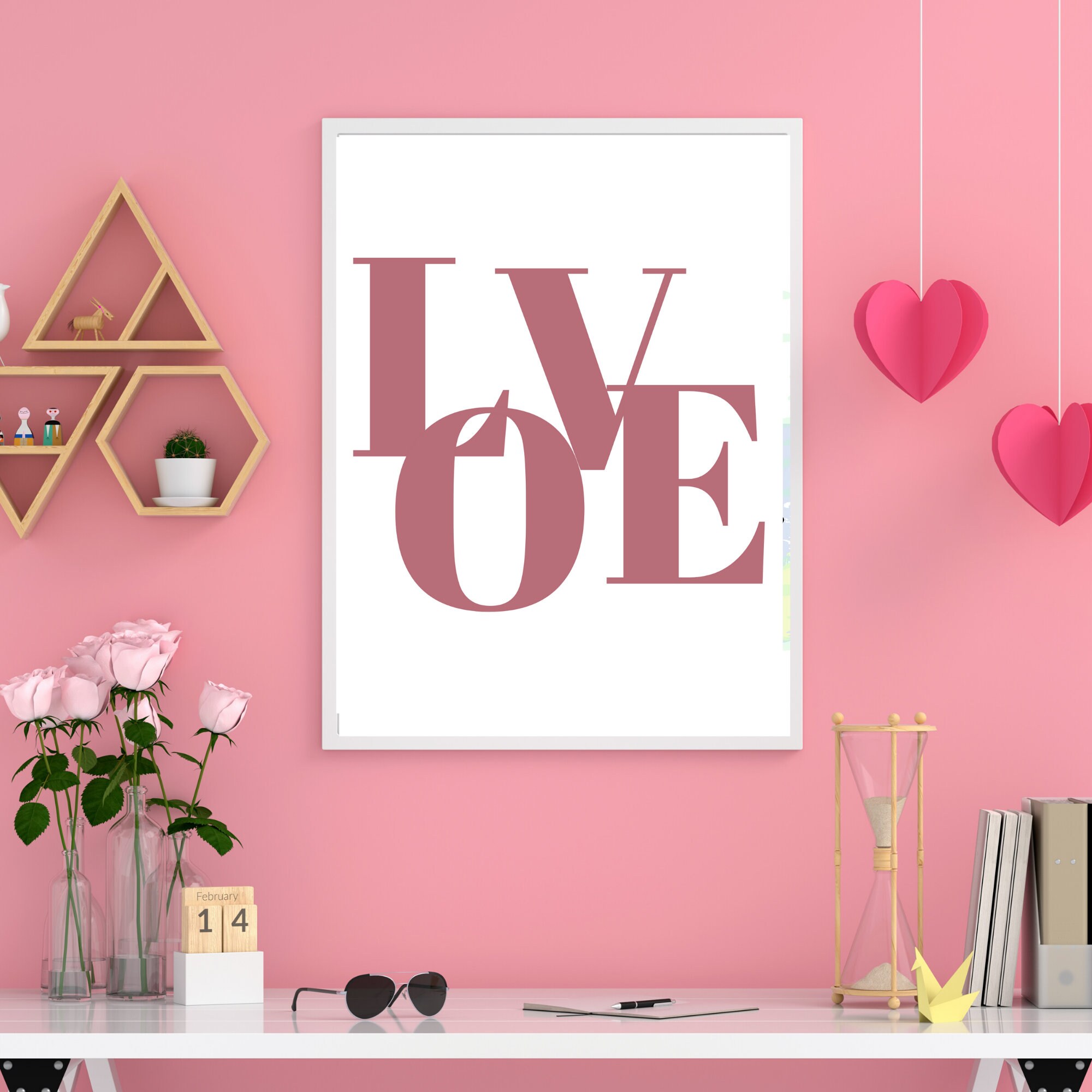 LOVE Bold Letters Quote. Fashion House Room Gift Office Home - Etsy Ireland