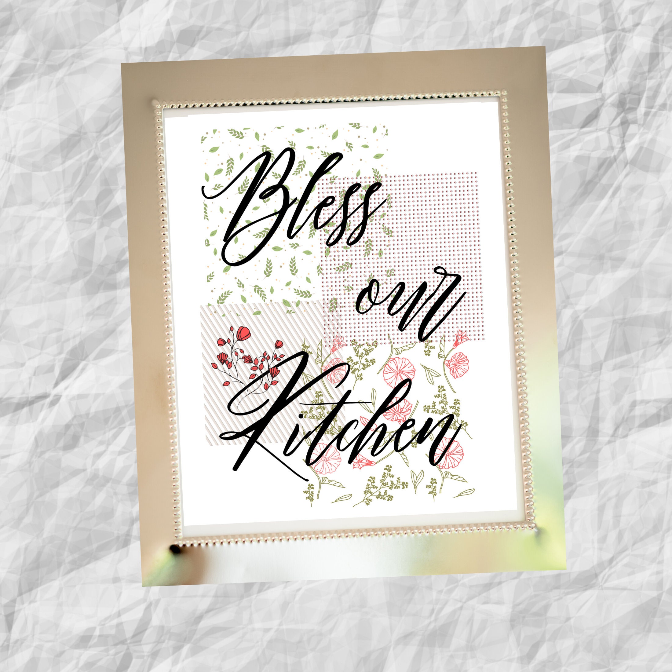 Print This Kitchen Quote. Bless Our Kitchen, Pattern Kitchen Decor ...
