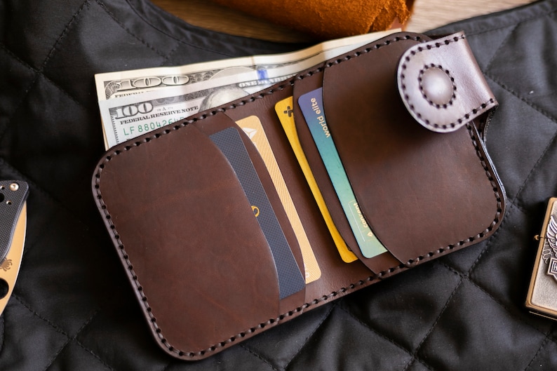 Leather Biker Wallet Trucker Wallet Small Wallet - Etsy