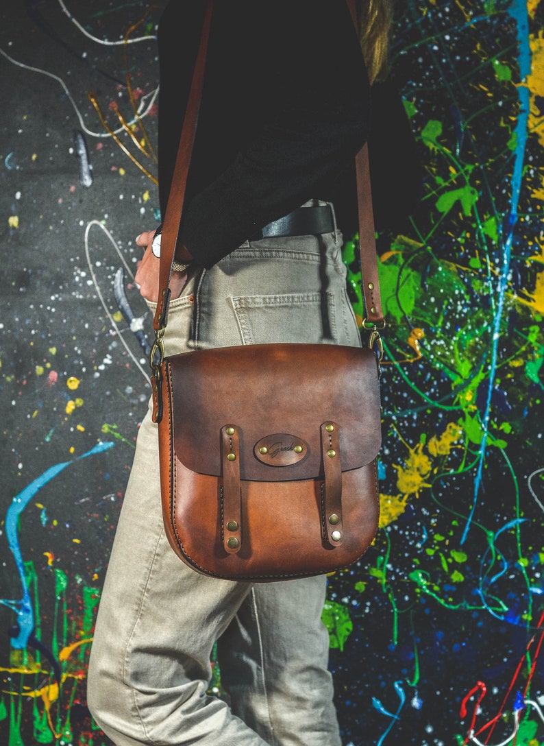 Messenger Bag Women Leather Messenger Backpack Women's | Etsy