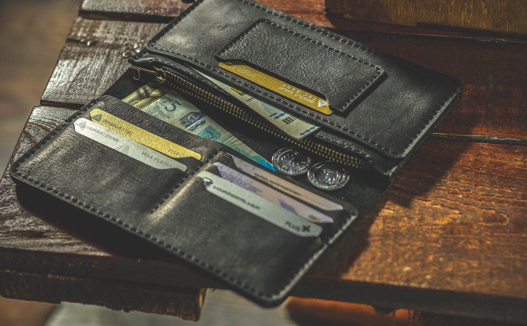 Travel Wallet From Leather, Men's Long Passports Leather Wallet, Long ...