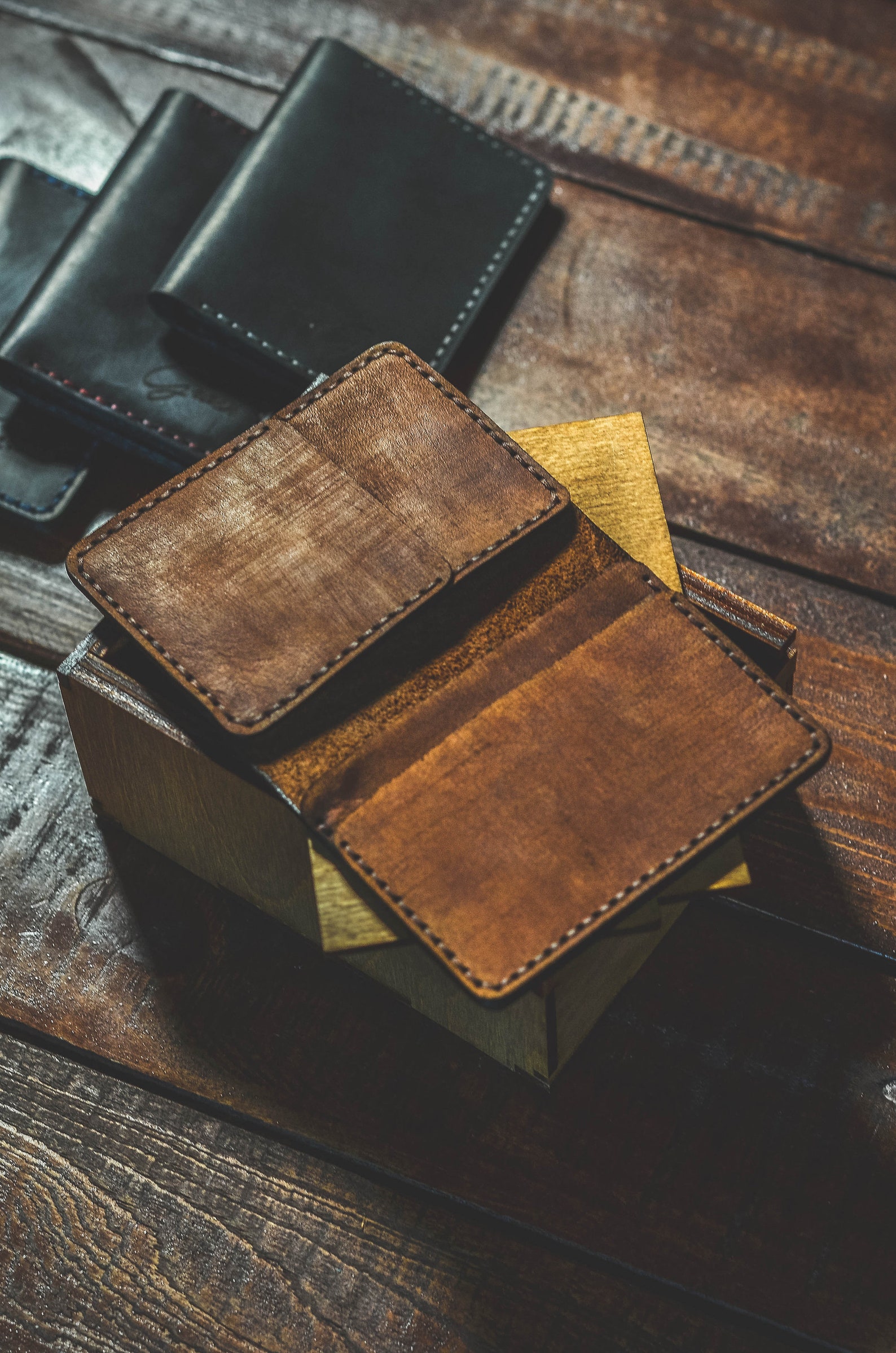 Slim Leather Card Holder for Men Small Front Pocket Credit - Etsy