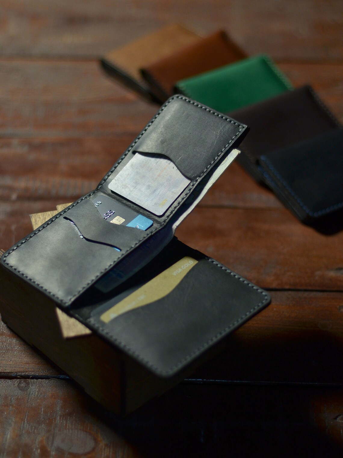 Front pocket trifold wallet for men Stylish minimalist wallet | Etsy