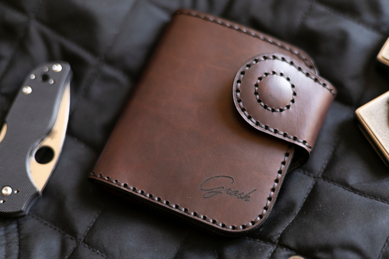 Leather Biker Wallet Trucker Wallet Small Wallet - Etsy