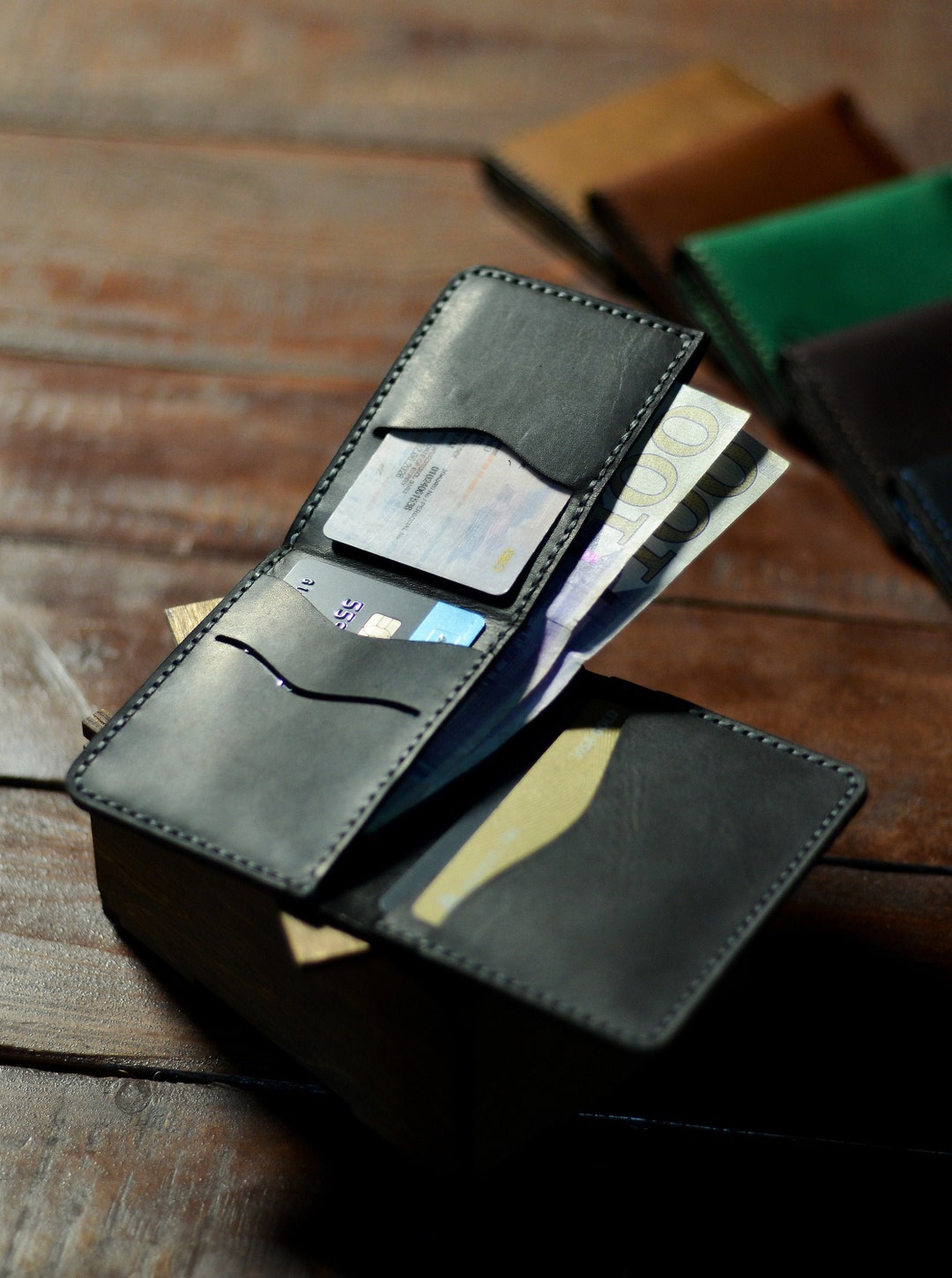 Front Pocket Trifold Wallet for Men, Stylish Minimalist Wallet for Him ...