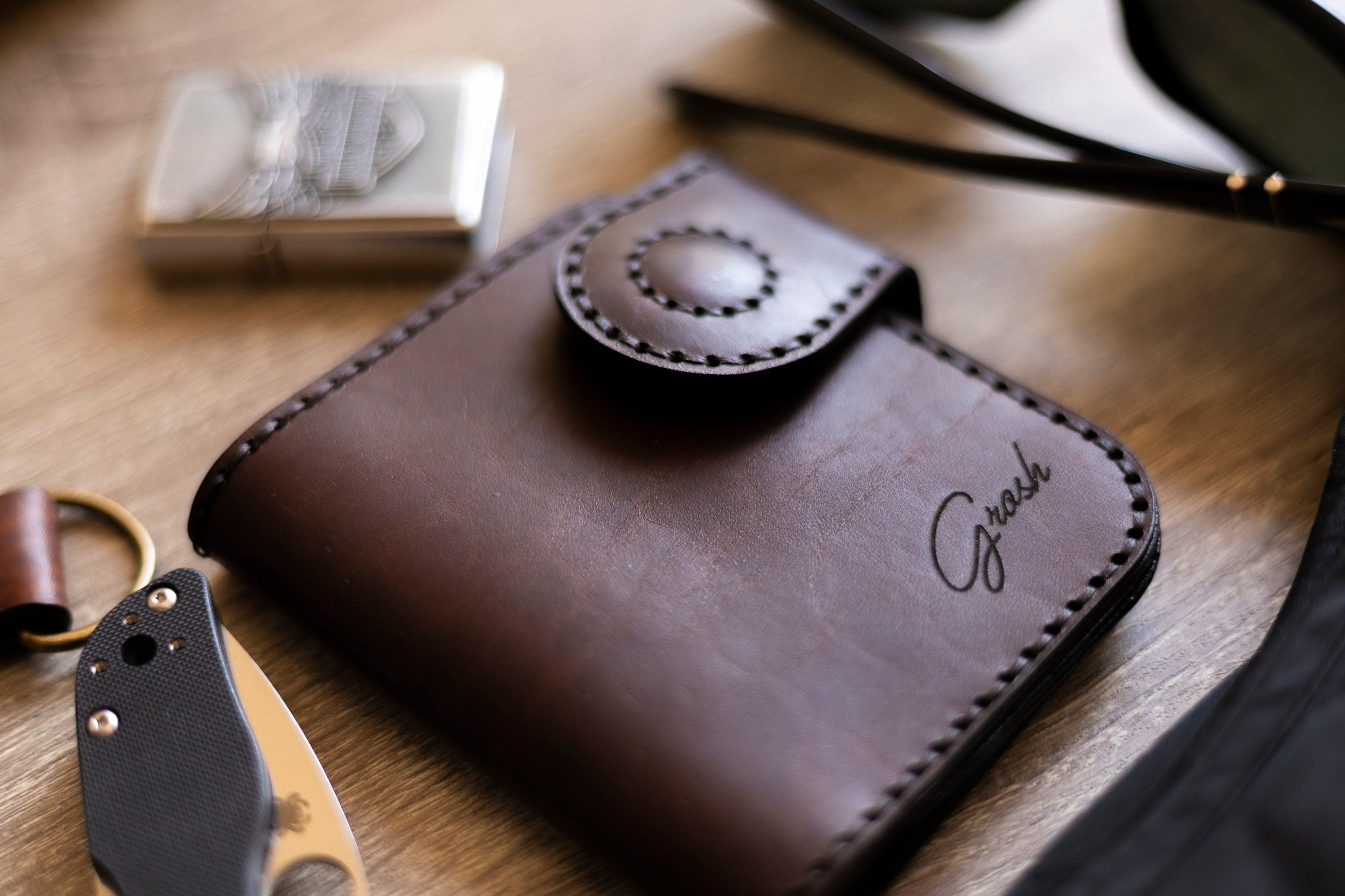 Leather Biker Wallet Trucker Wallet Small Wallet - Etsy