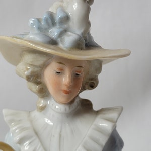 Lovely Galluba and Hofmann Half Doll With Basket, Antique Art Deco ...