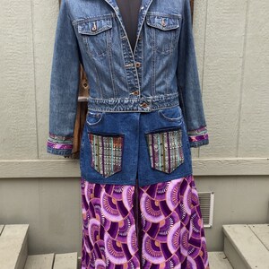 Jean Jacket Denim Duster Embellished Denim Coat - Etsy