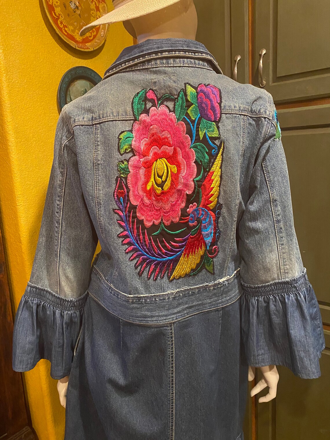 Upcycled Patchwork Denim Duster,boho Duster,gypsy Coat,festival Duster ...