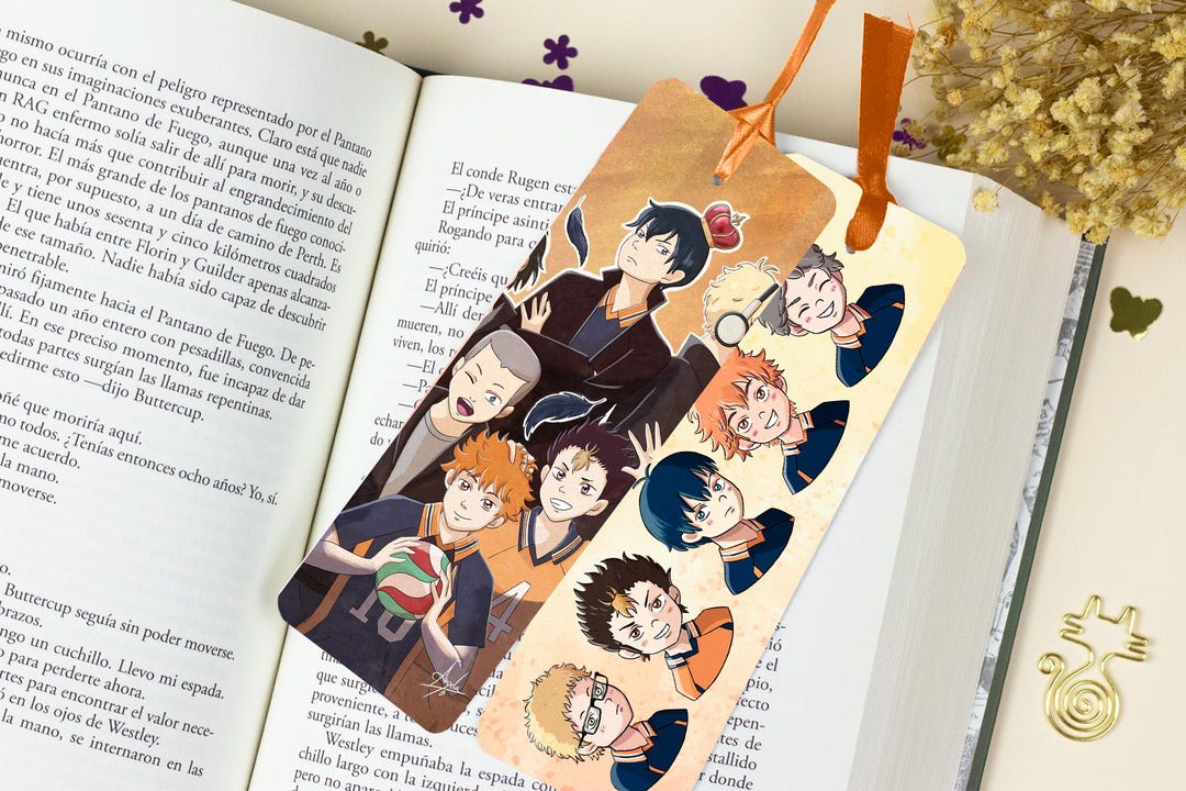 Anime Volleyball Bookmark - Haikyuu Bookmark / Unique Handmade Design ...