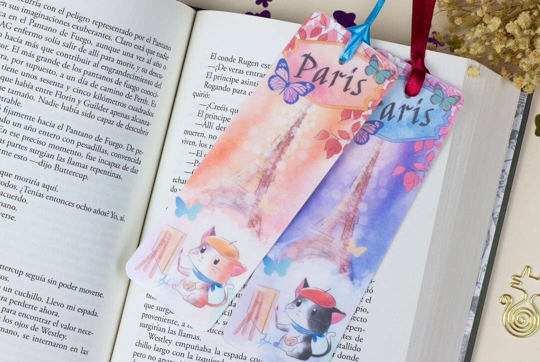 Paris Bookmark Tour Eiffel - Cats and Decor in the Map of the France - Etsy