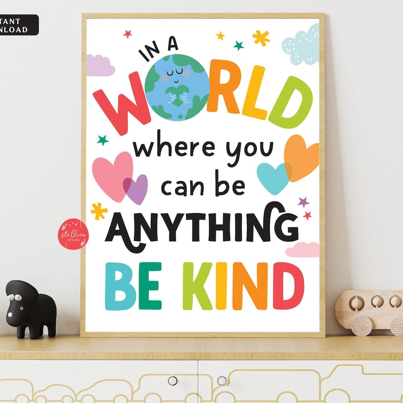Be Kind Poster - Etsy UK