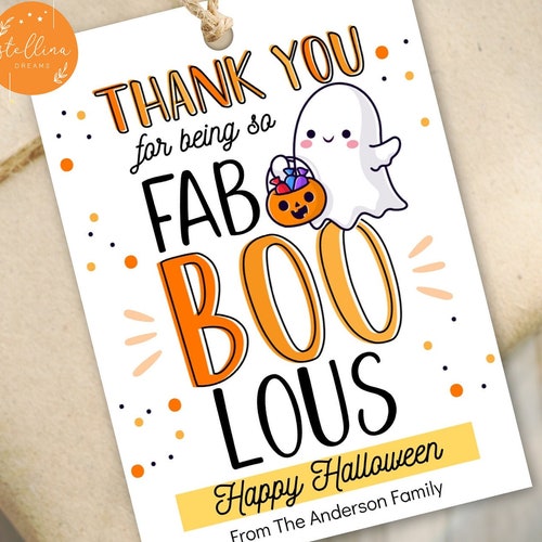 Thanks for Being Spooktacular Halloween Gift Tags Spooky - Etsy