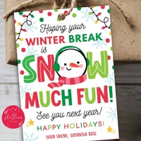 Editable Thank You for Making School Merry and Bright Christmas Gift ...