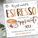 EDITABLE Coffee Gift Tag, Espresso How Much We Appreciate You Thank You ...