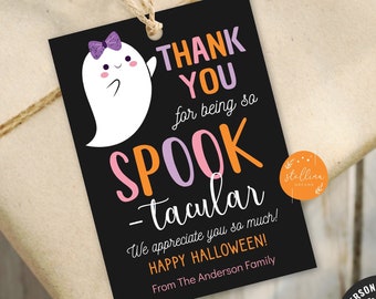 Halloween Gift Tags, Fall Appreciation Favor Tags, Thanks for Being ...