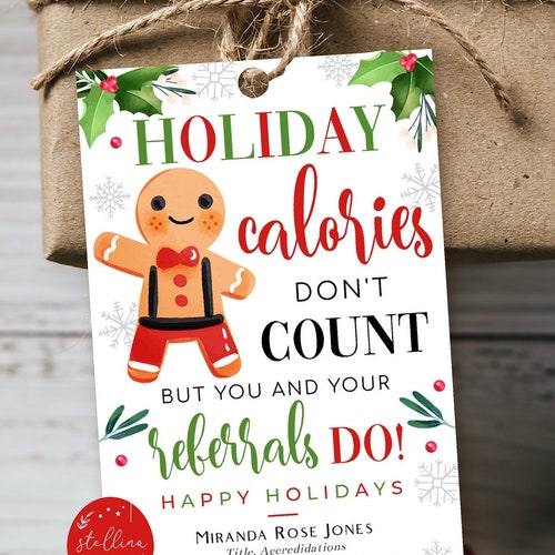 EDITABLE Holiday Calories Don't Count Realtor Christmas - Etsy