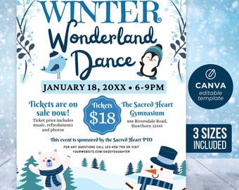 school winter dance flyer