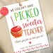 EDITABLE Teacher Gift Tags, Apple Couldn't Have Picked a Sweeter ...