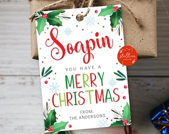 Soapin' You Have A Very Merry Christmas Printable - Etsy