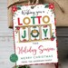 Editable Christmas Lottery Gift Tag Printable, Wishing You a Lotto Joy ...