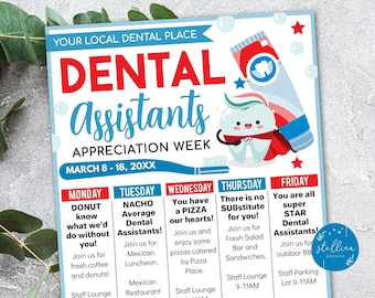 Dental Assistants Appreciation Week Itinerary Template, Thank You ...