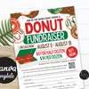 Editable Donut Fundraiser Flyer Template, School Fundraising (canva ...