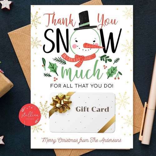 Teacher Christmas Gift Card Holder Printable Virtual | Etsy