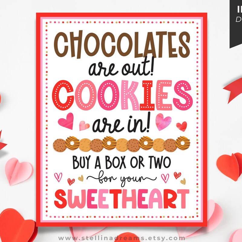 Valentines Banner Cookie - Etsy